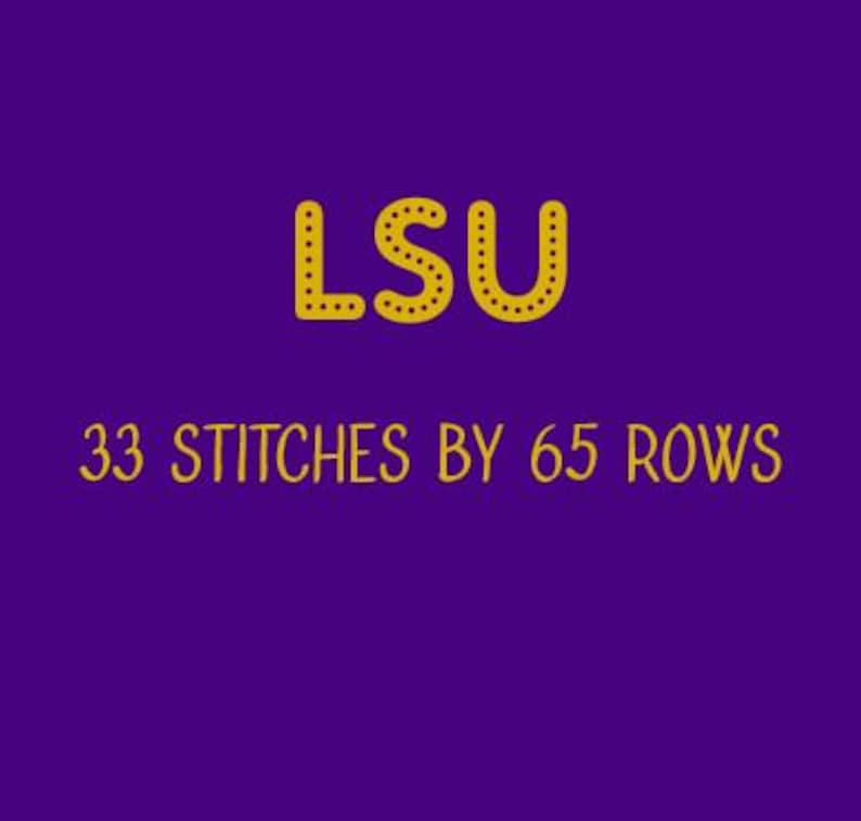 Custom LSU 33X65 - Pre Approved Custom Request - Finger Knitting ...