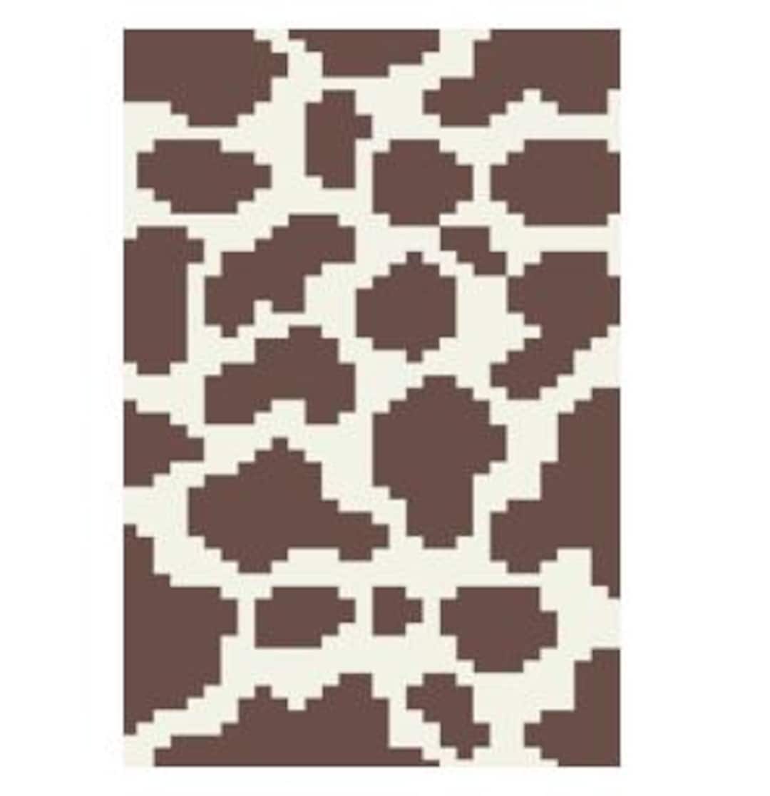 Cow Print - Finger Knitting / Chunky Knit Blanket Pattern - Etsy