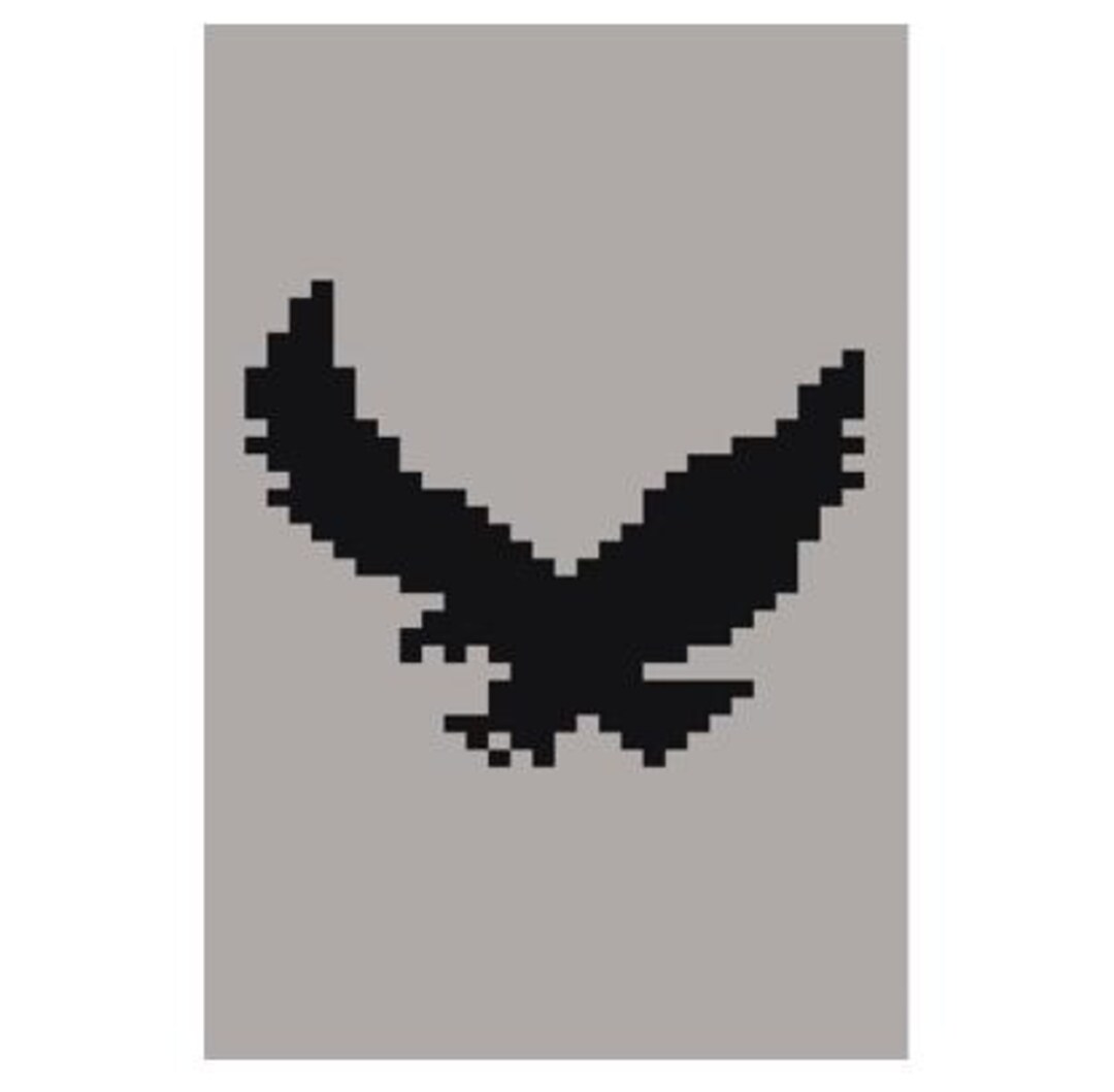 Eagle Silhouette - Finger Knitting / Chunky Knit Blanket Pattern - Etsy