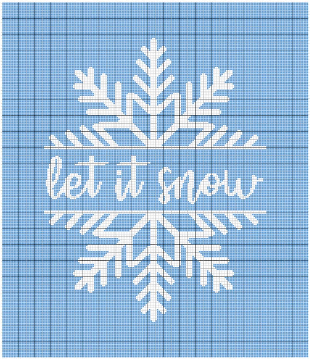 Let It Snow - Single Crochet Graphgan - Blanket Pattern - Etsy