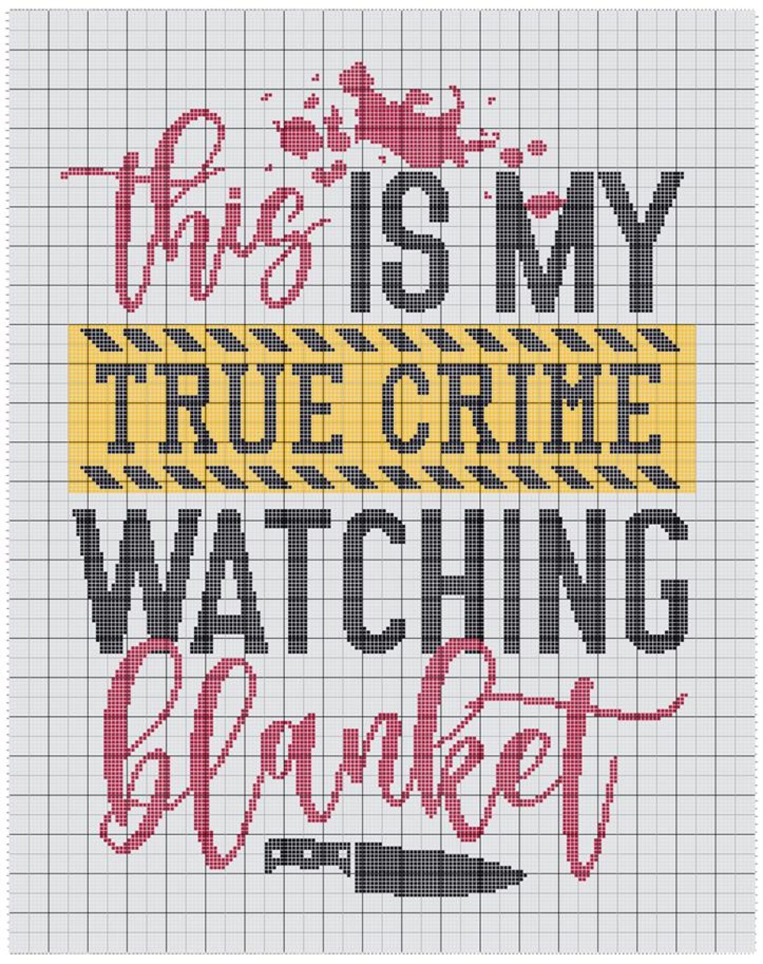 True Crime Watching Blanket - Single Crochet Graphgan - Blanket Pattern ...
