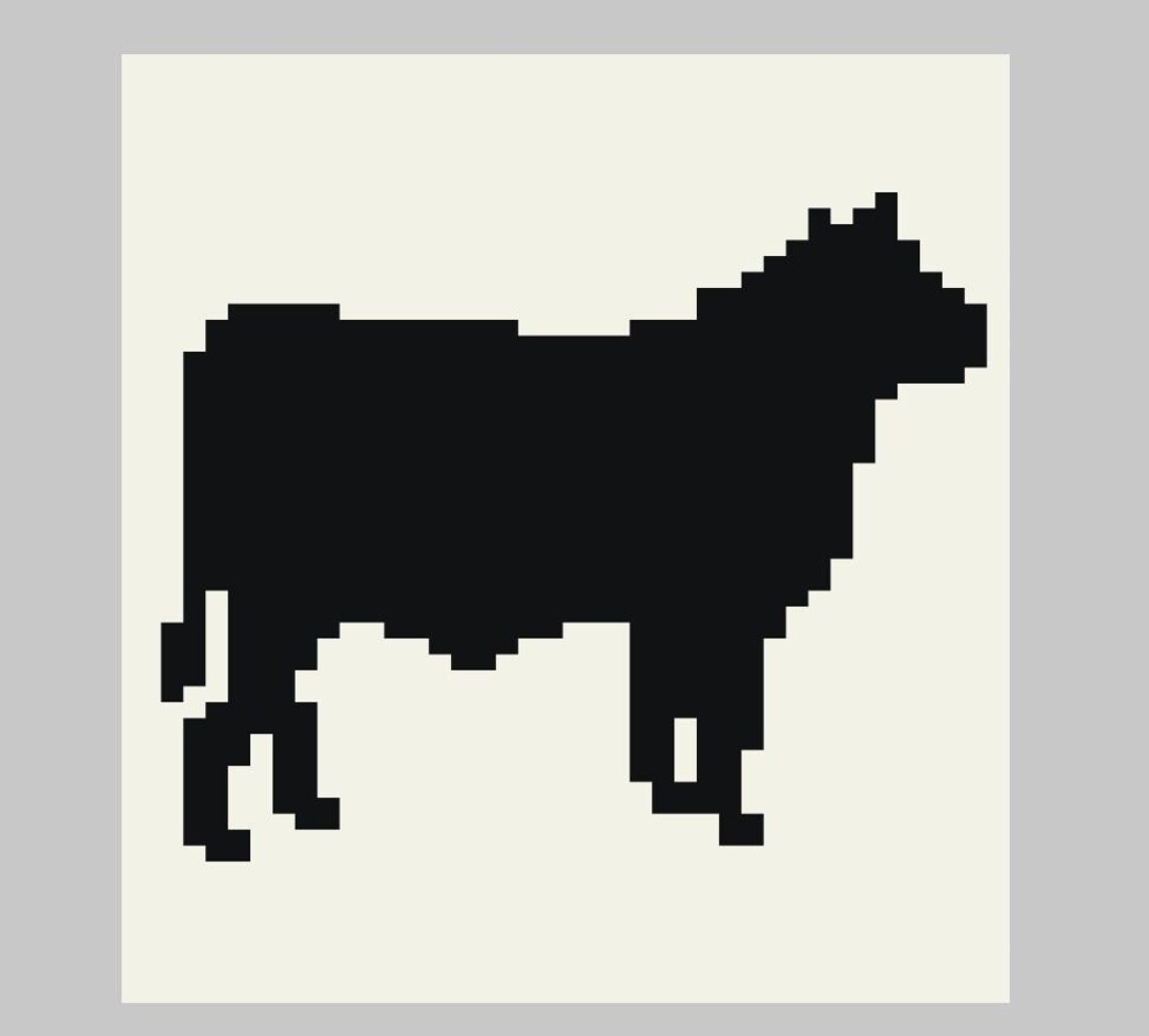 Beef Cow Silhouette - Finger Knitting / Chunky Knit Blanket Pattern - Etsy