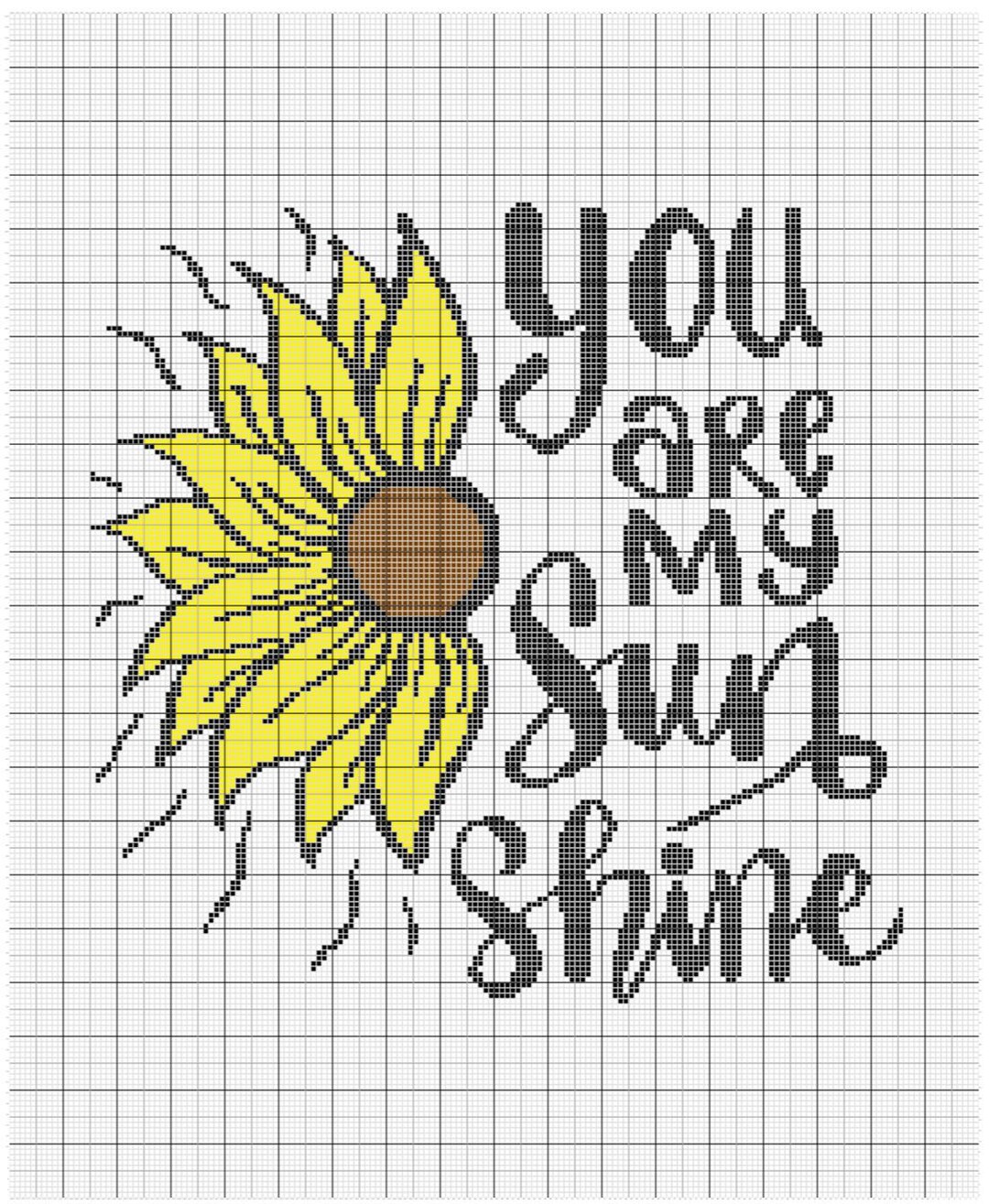 You Are My Sunshine - Single Crochet Graphgan - Blanket Pattern - Etsy