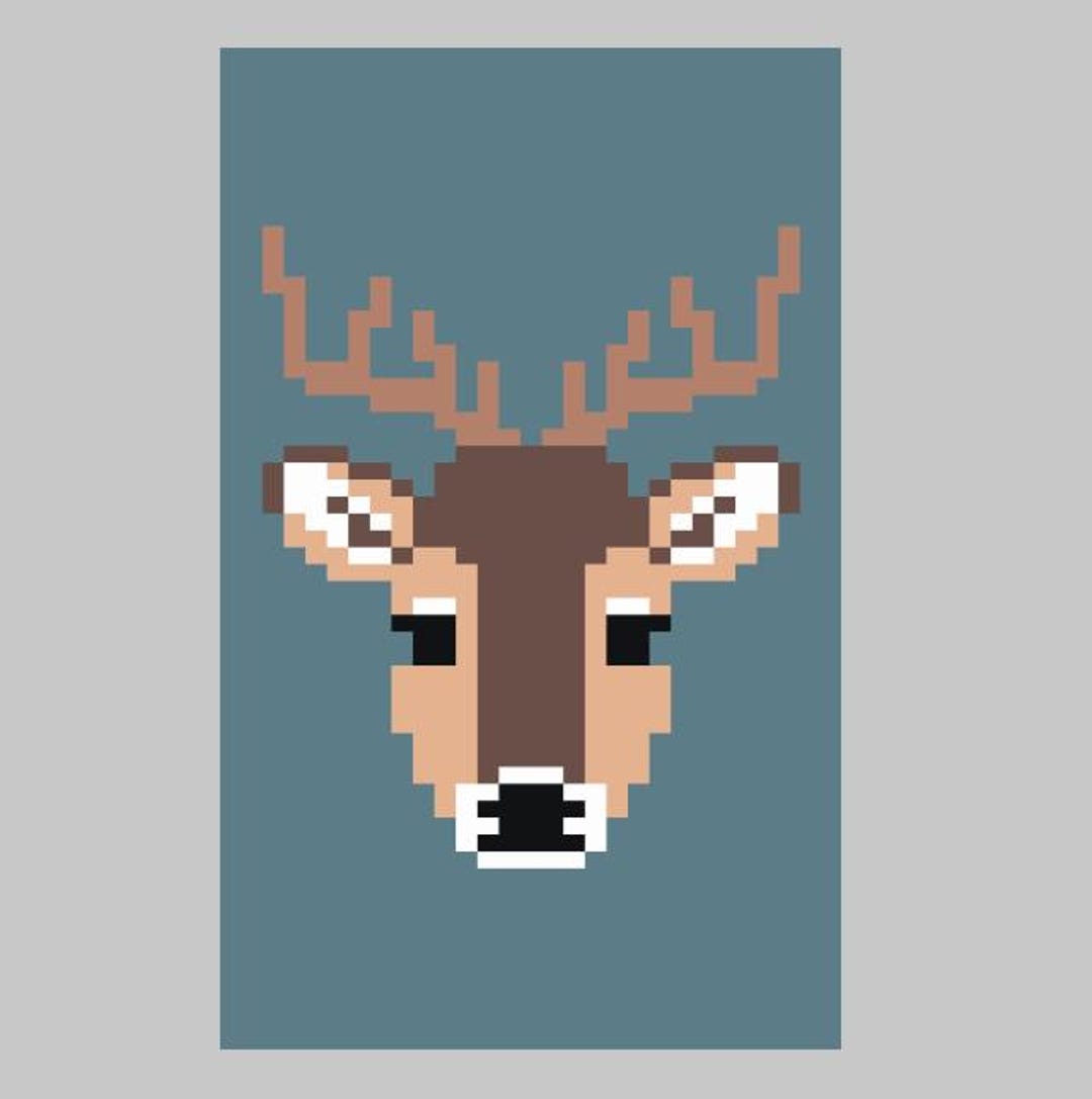 Deer Face - Finger Knitting / Chunky Knit Blanket Pattern - Etsy
