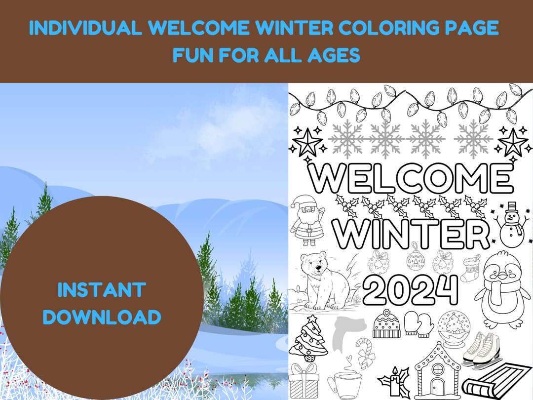 Individual Winter Coloring Page | Fun for All Coloring Page | Winter ...