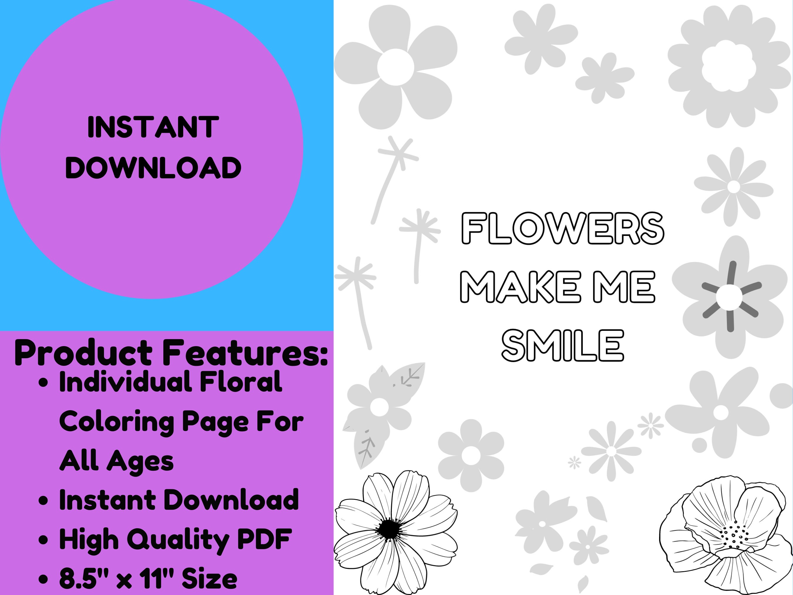 Individual Flower Coloring Page Fun for All Coloring Page Flower ...