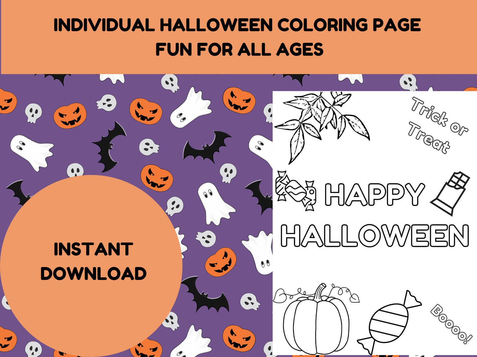 Individual Halloween Coloring Page | Fun for All Coloring Page ...
