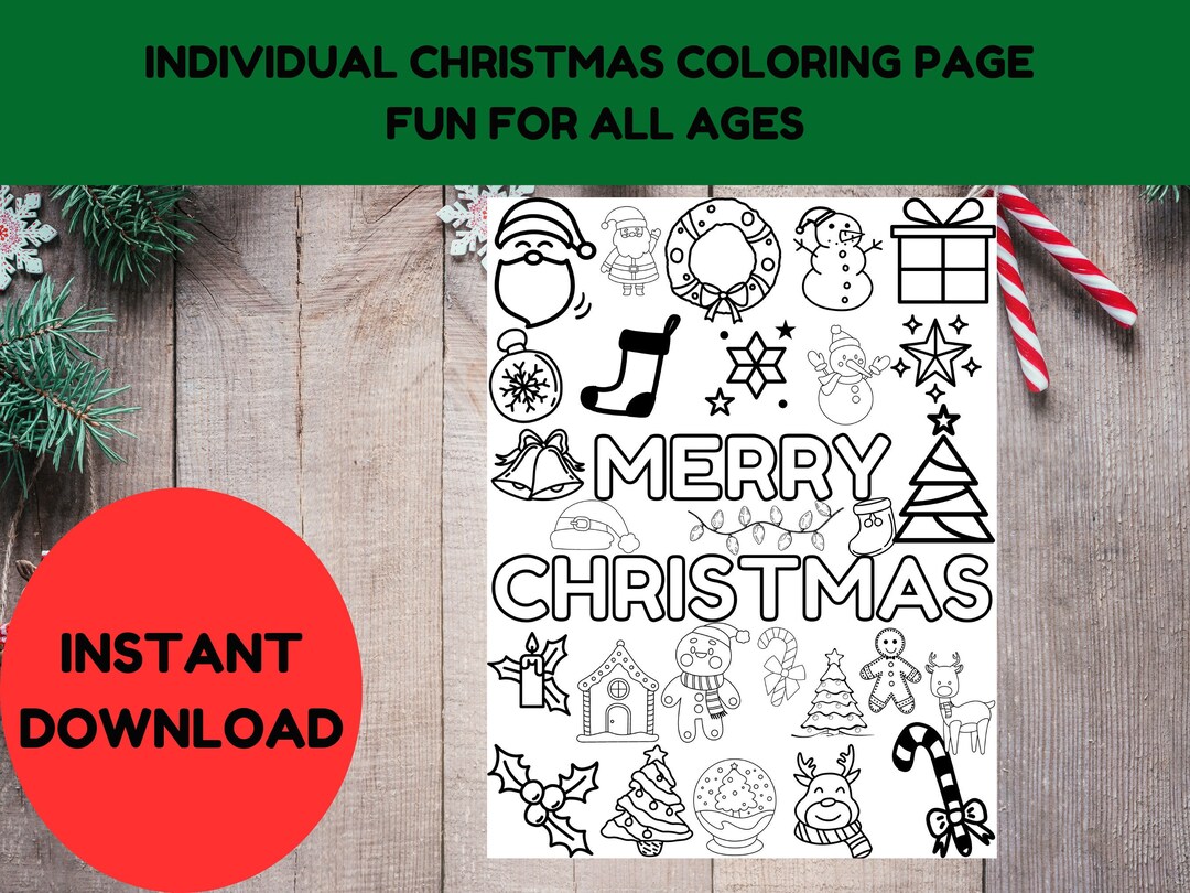Individual Christmas Coloring Page | Fun for All Coloring Page ...