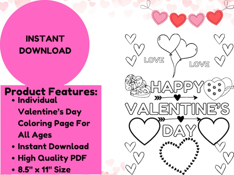 Individual Valentine's Day Coloring Page | Fun for All Coloring Page ...