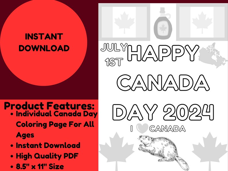 Individual Canada Day Coloring Page | Fun for All Coloring Page ...