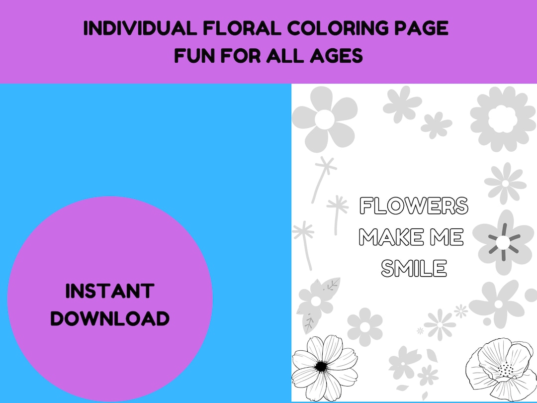 Individual Flower Coloring Page Fun for All Coloring Page Flower ...