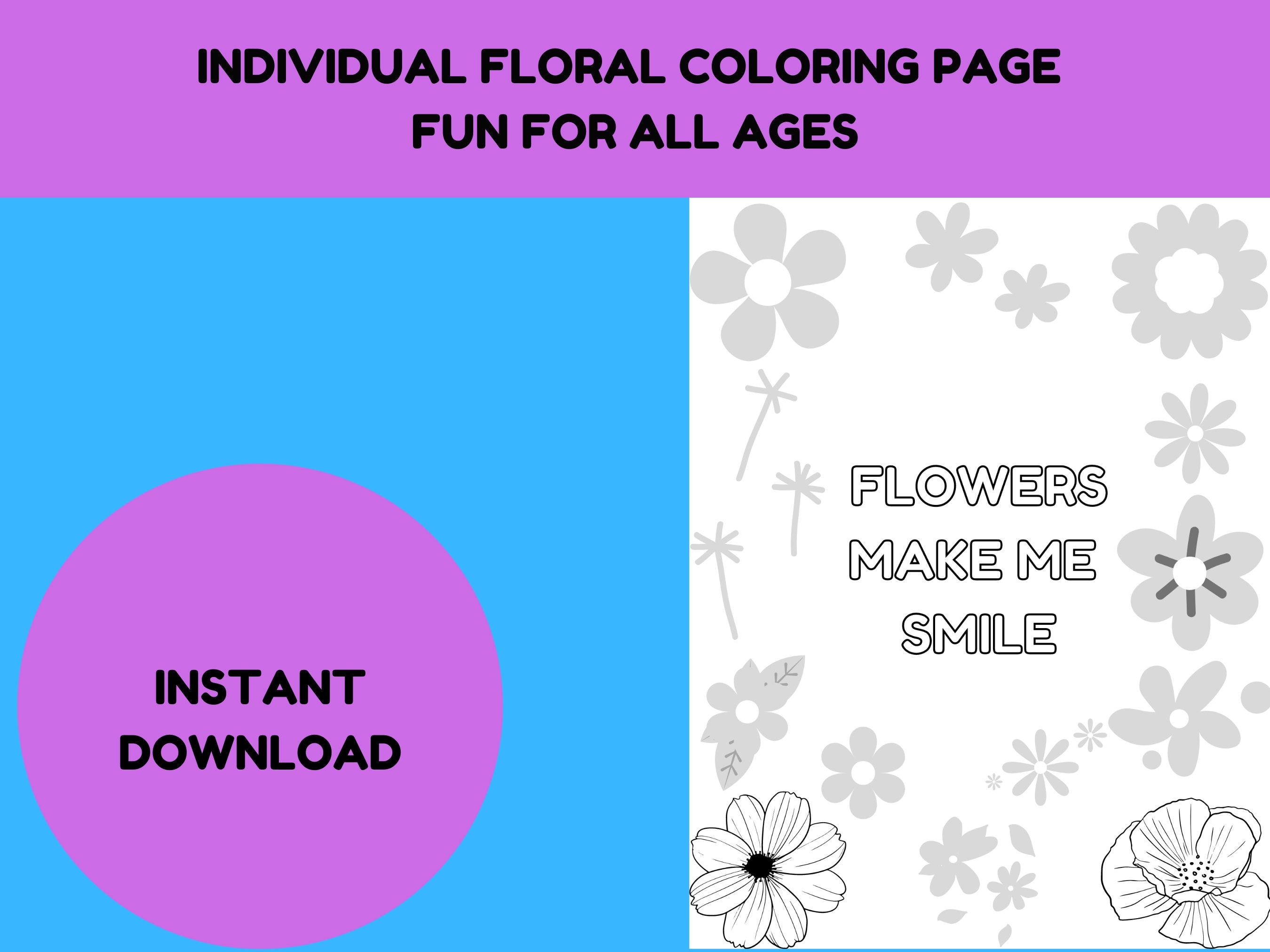 Individual Flower Coloring Page | Fun for All Coloring Page | Flower ...