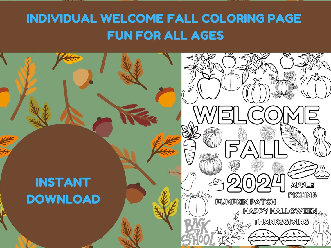 Individual Fall Coloring Page | Fun for All Coloring Page | Fall ...