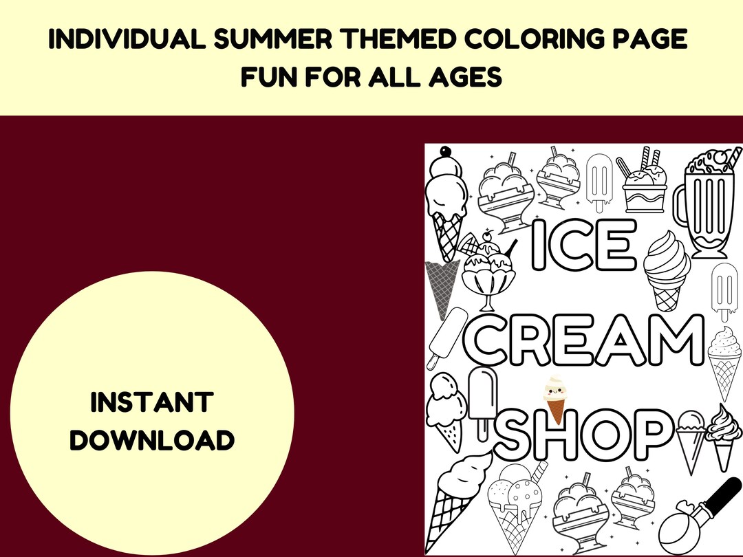 Individual Summer-themed Coloring Page | Fun for All Coloring Page ...