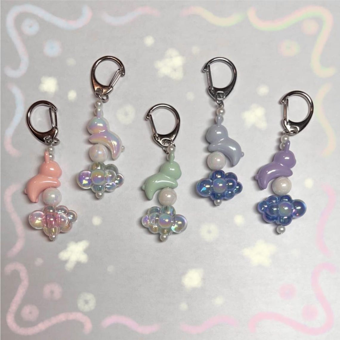 Rabbit Jumping Over the Moon Keychain - Etsy