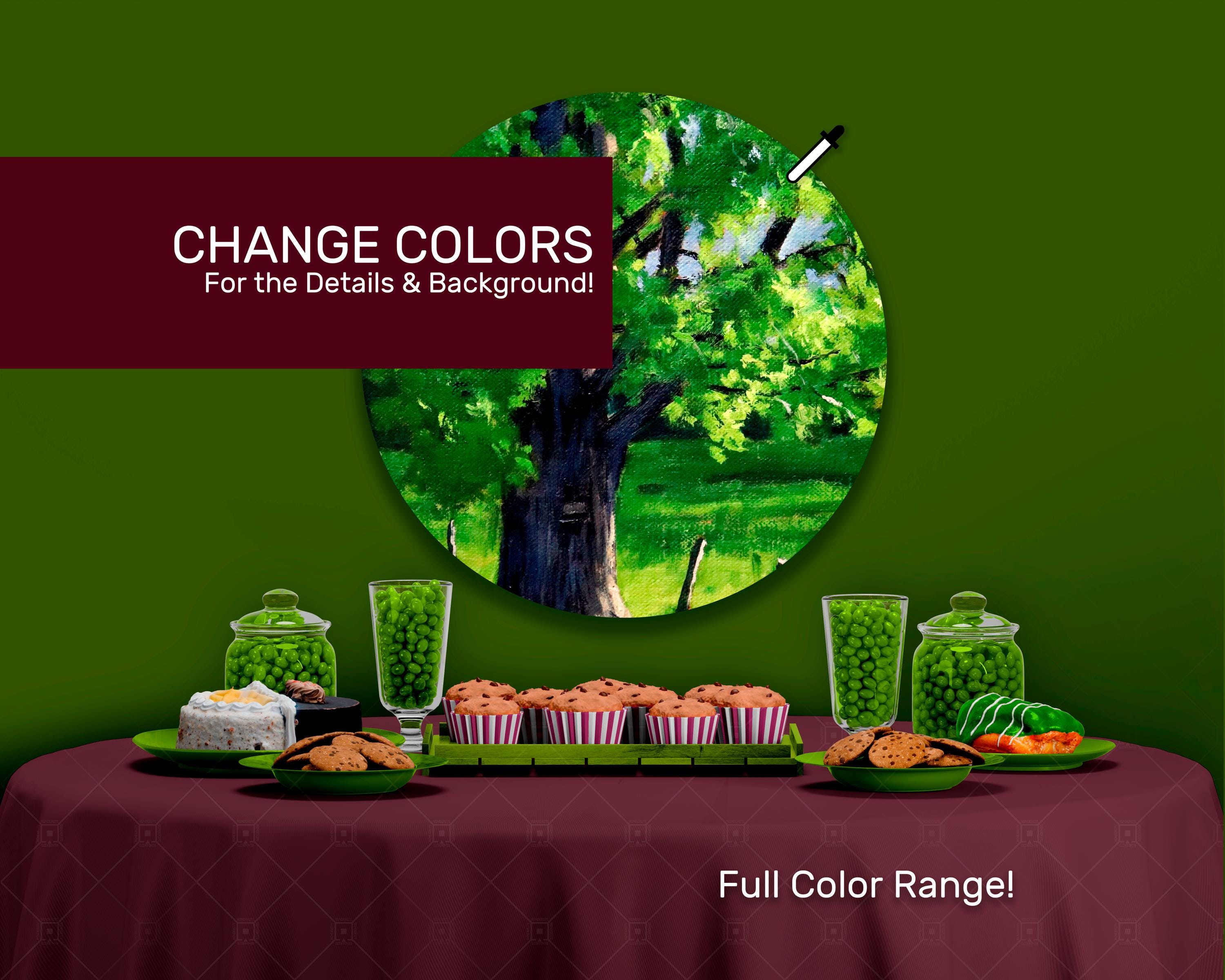 Party Table Mockup Candy Bar Mockup Party Backdrop Custom Color Mockup ...