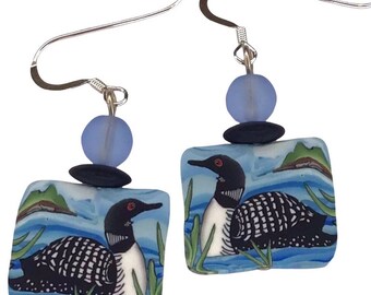 Loon Earrings | Etsy