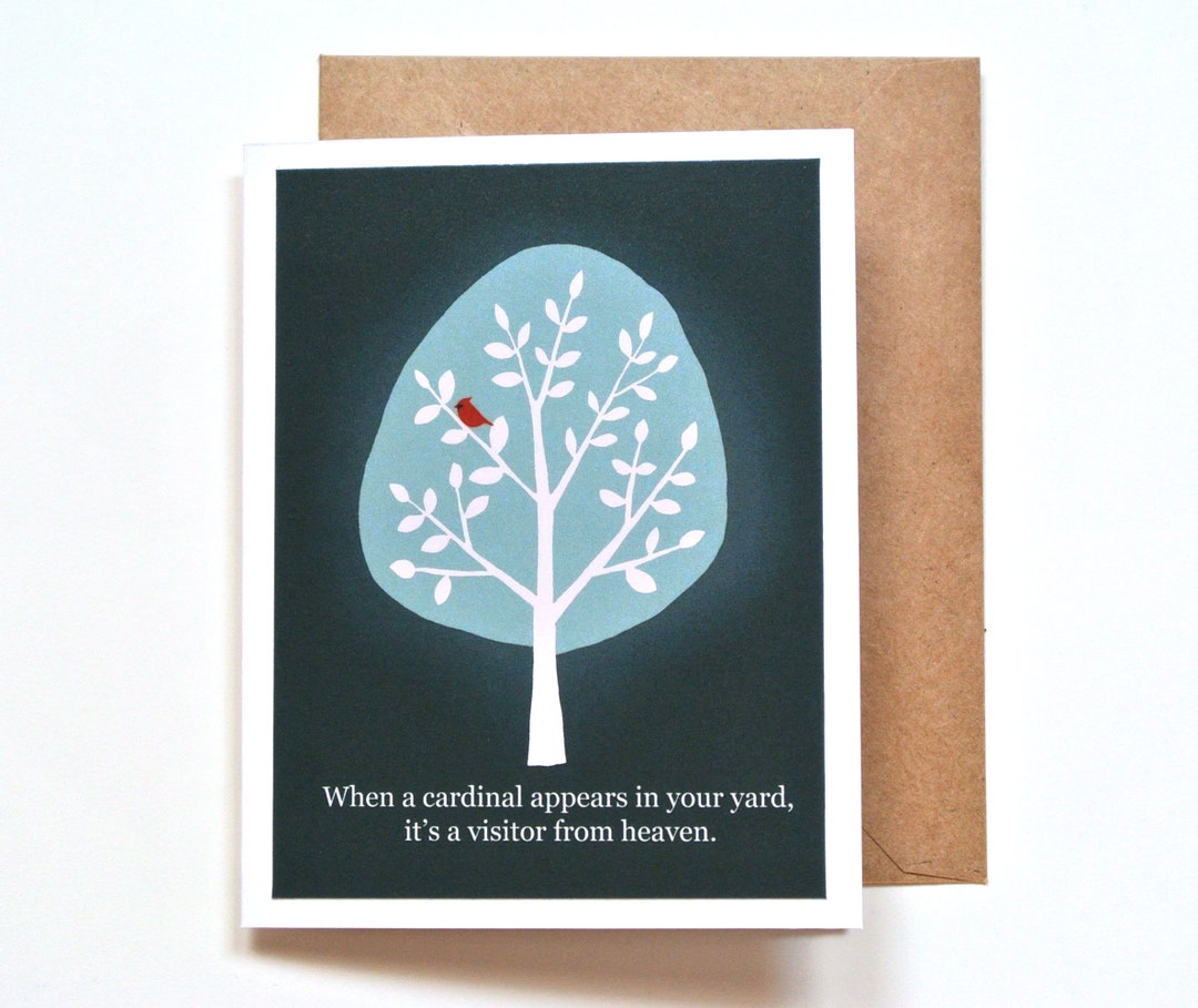 Cardinal Sympathy Card, Condolence Card, Sorry for Your Loss, Cardinal ...