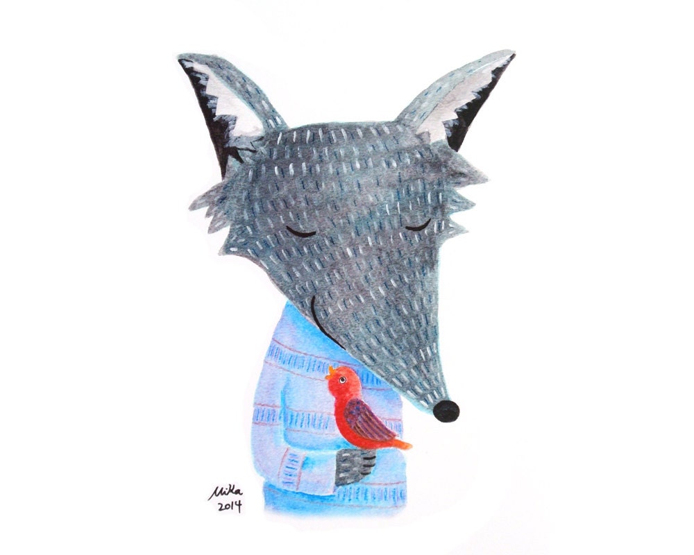 Wolf Print Woodland Nursery Art for Boy Nursery Wall Décor | Etsy