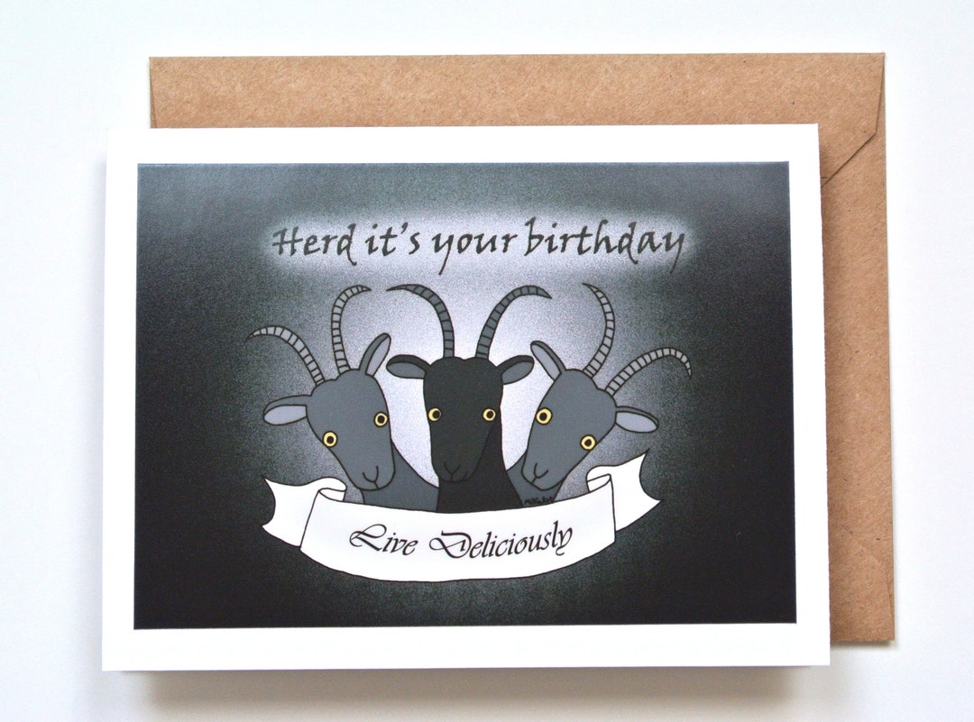 Devil Birthday Card, Funny Goth Friends Gift, Halloween Birthday Card ...