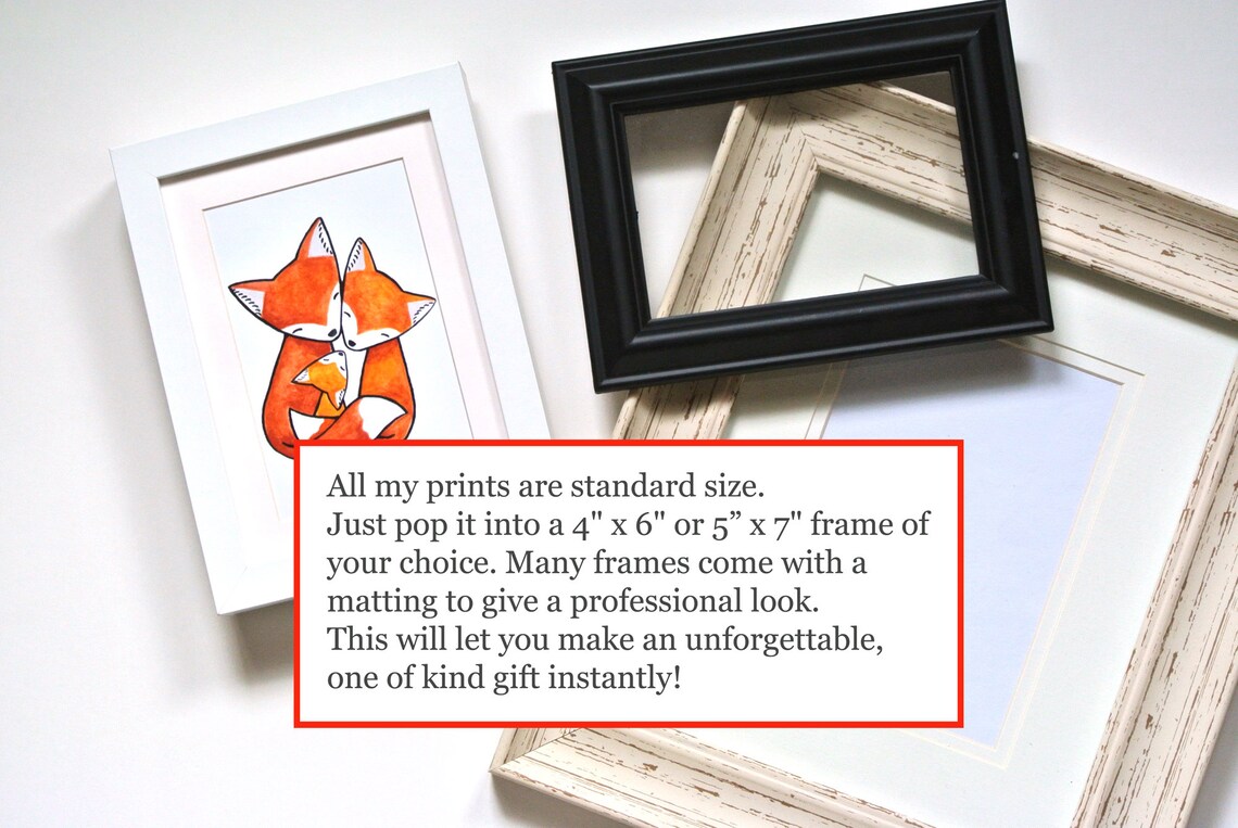 Fox Print Fox Couple Love Illustration Print Orange Fox Art - Etsy