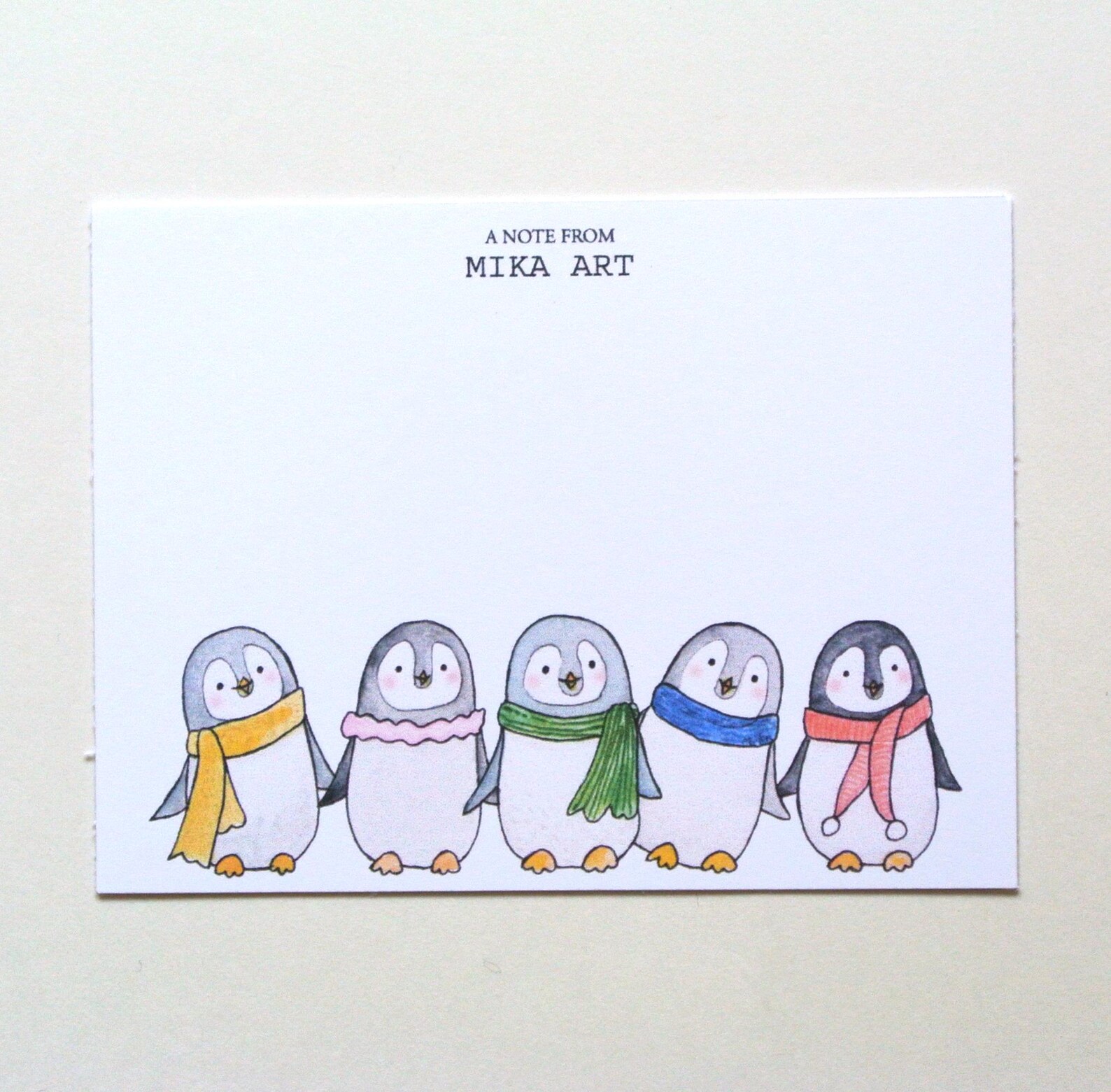 Custom Handmade Stationery, Penguin Lover Gift, Holiday Gift for ...