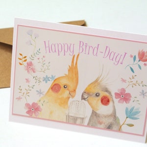 Cockatiel Birthday Card, Gift for Bird Lover, Funny Birthday Card ...