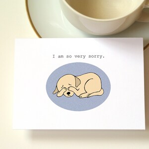 Printable Sorry Card, Cute Sad Puppy Apologies, Instant Download Sorry ...
