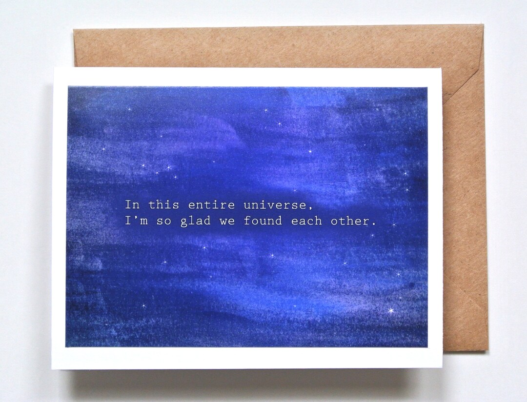 Geeky Love Card, Science Lover Valentine Card, Space Theme Romantic ...