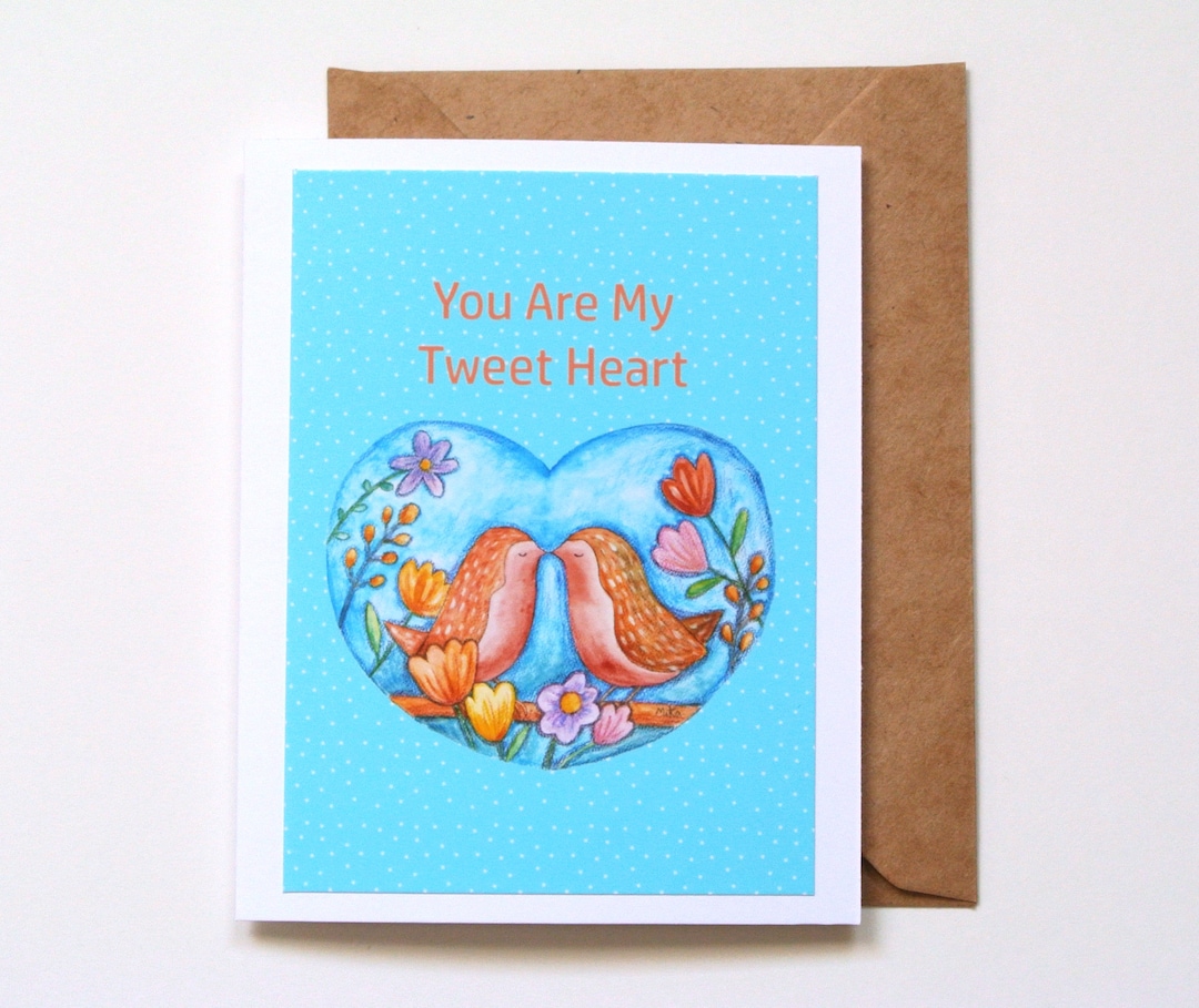 Robin Valentine Card, Sweet I Love You Card for Him, Unique Lovebirds ...