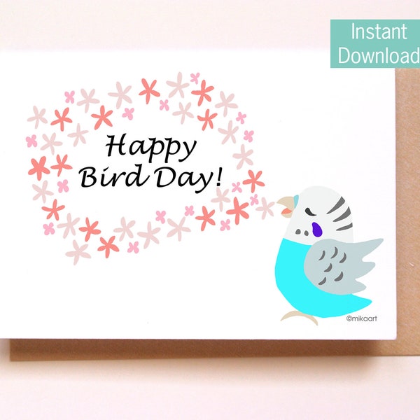 Happy Bird Day Office Card Etsy