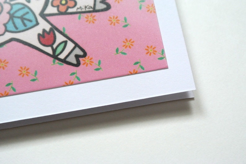 Flying Pig Birthday Card, Hand-drawn Colorful Floral Pig Art - Etsy Canada