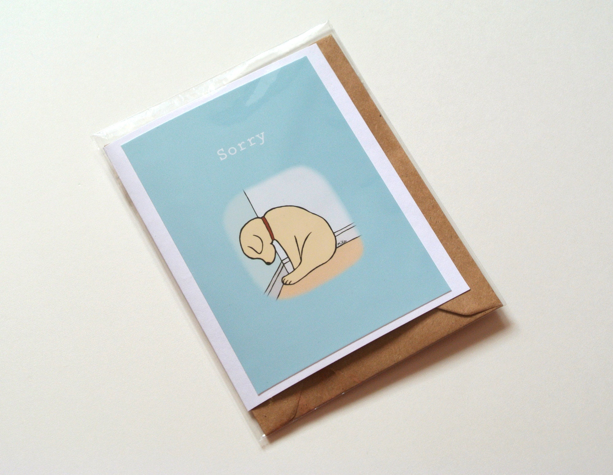 Sorry Card Sincere Apology Card Sad Cute Puppy feeling | Etsy