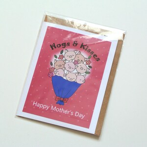 Funny Mothers Day Card, Gift for Pig Lovers, One of a Kind Quirky ...