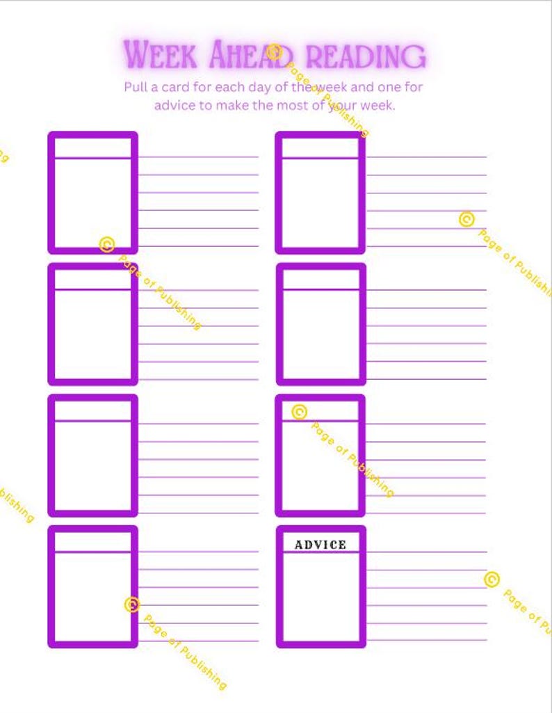2025 Tarot Planner Printable PDF File Tarot Spreads Daily Tarot Card ...