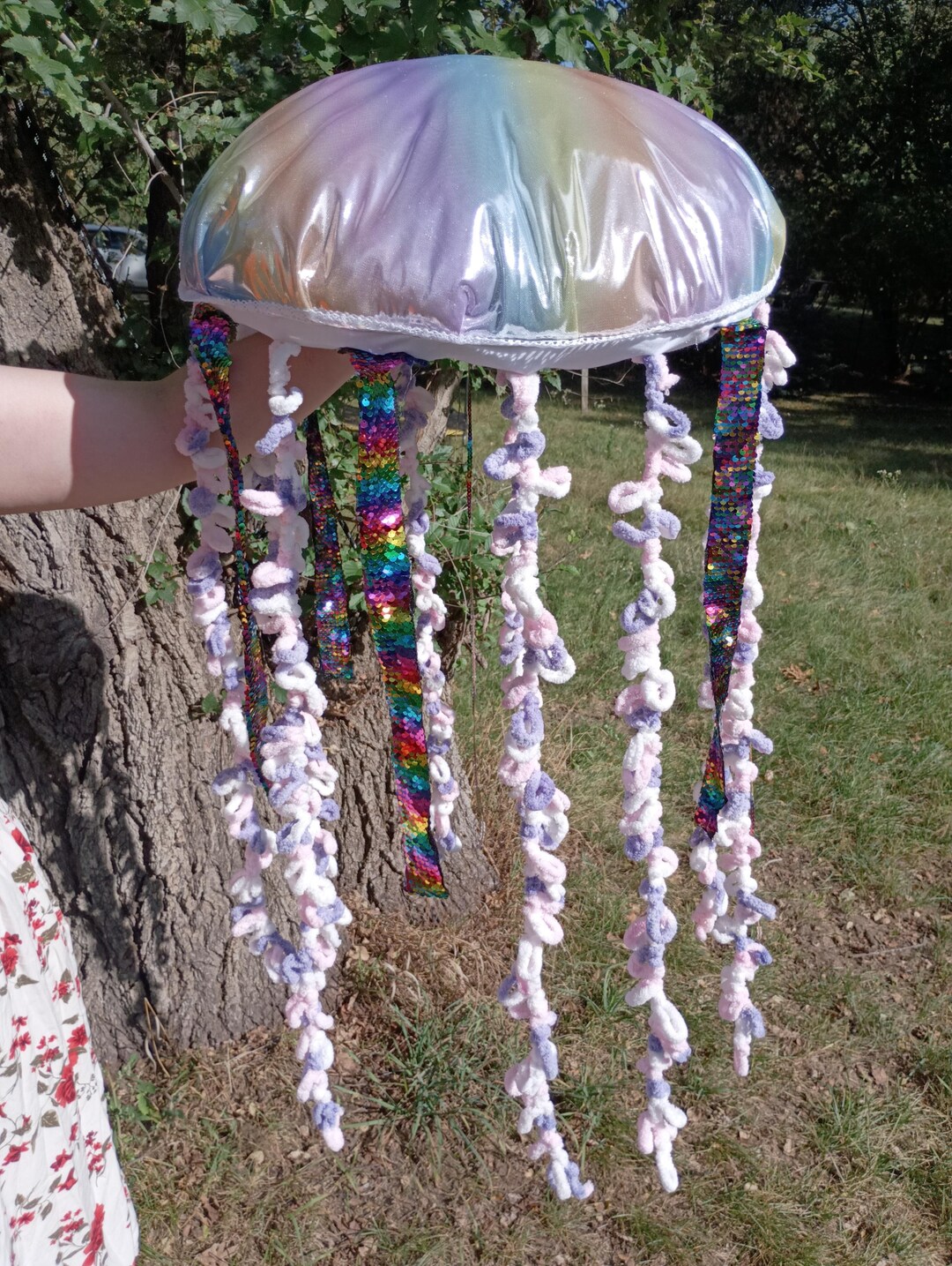 Rainbow Jellyfish Hat Lights up Cute Perfect for Faire Parties and ...