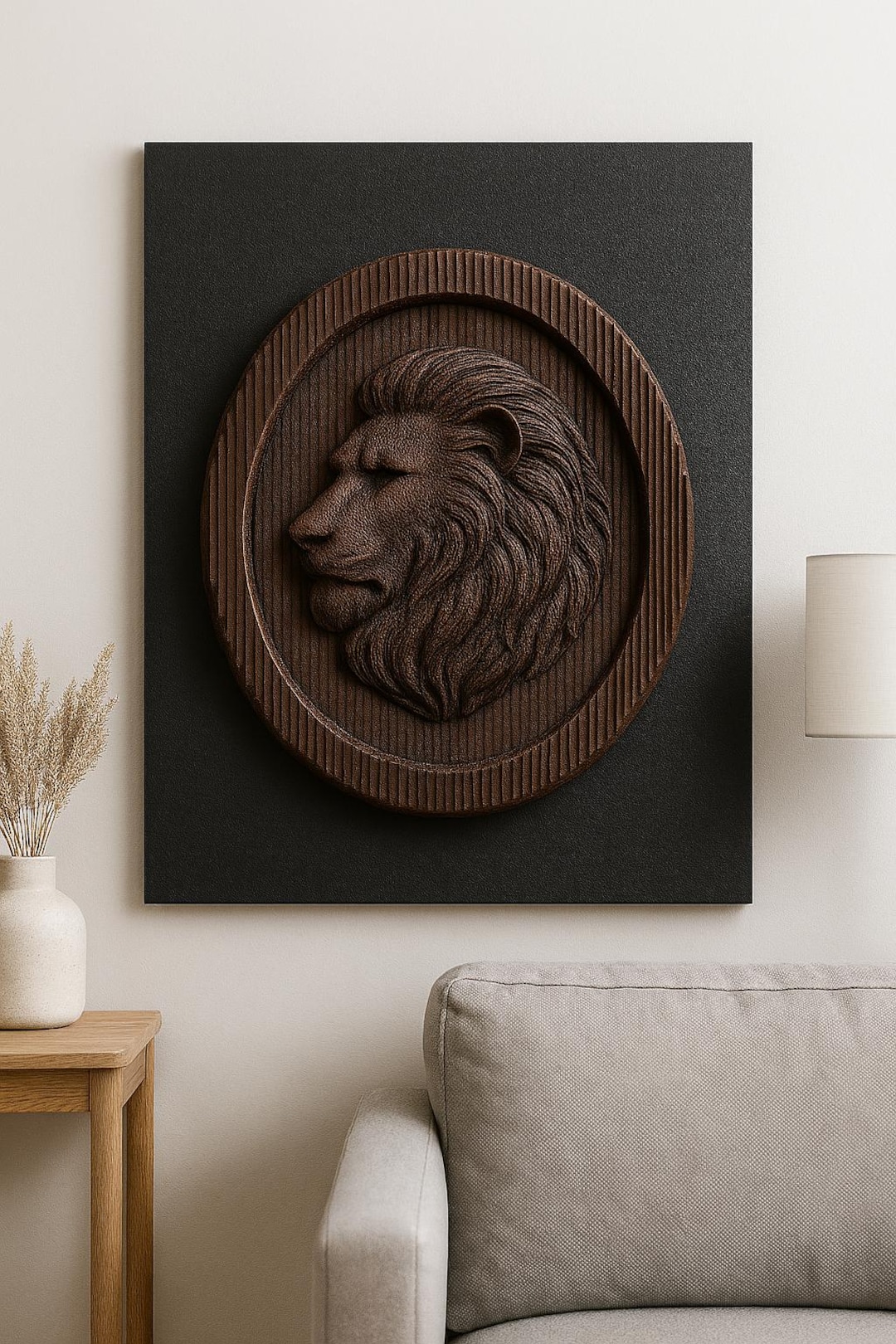 Parametric Lion Wall Art – Handmade Layered Wood Sculpture | Modern 3D ...