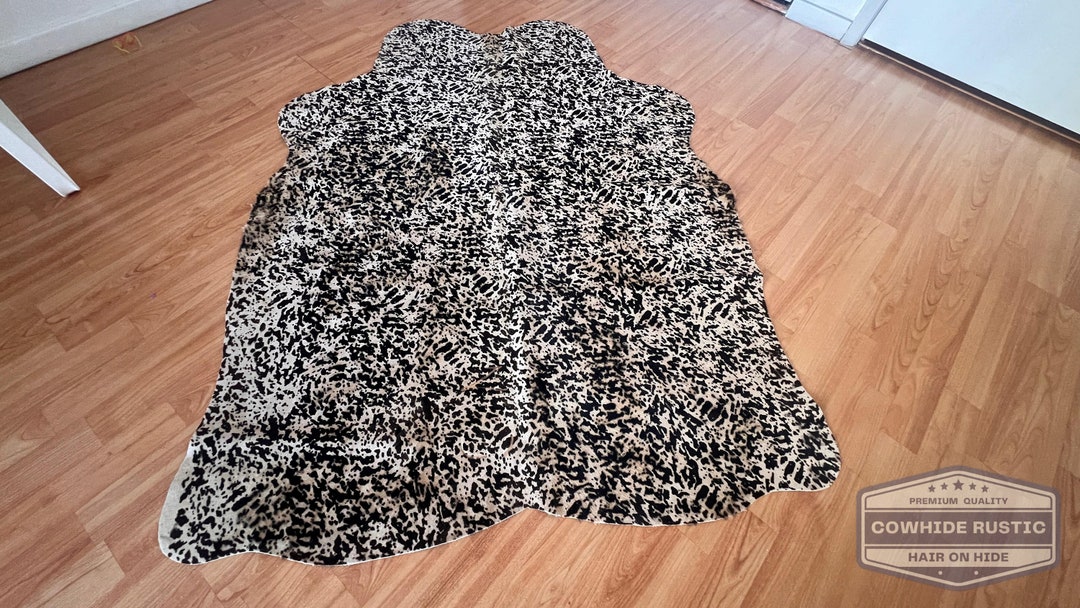 Cowhide Rug Small Mini Hyena Print Leather Size 53x 40 005 - Etsy