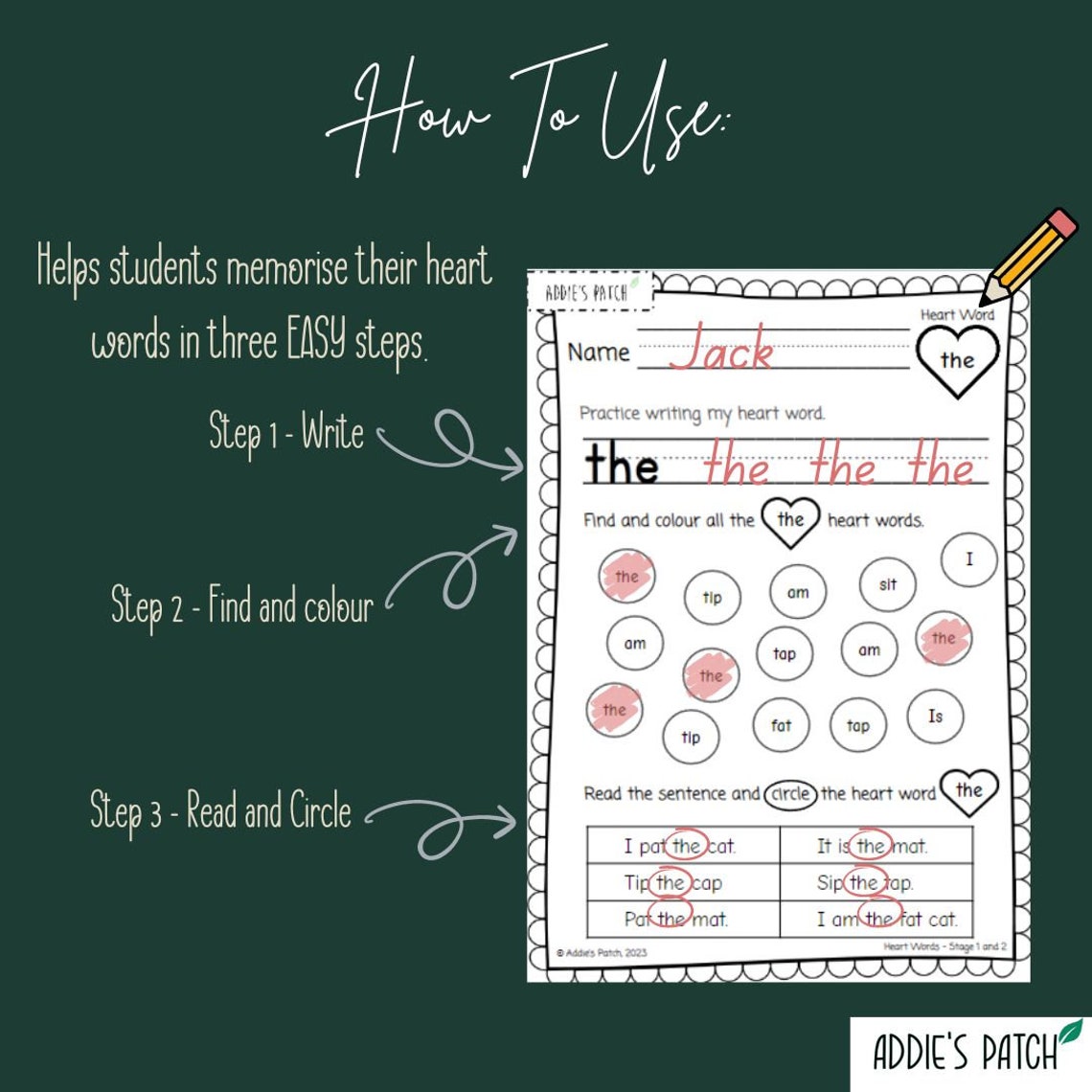 Heart Words Stage 3 Worksheet Practice Structured Literacy - Etsy