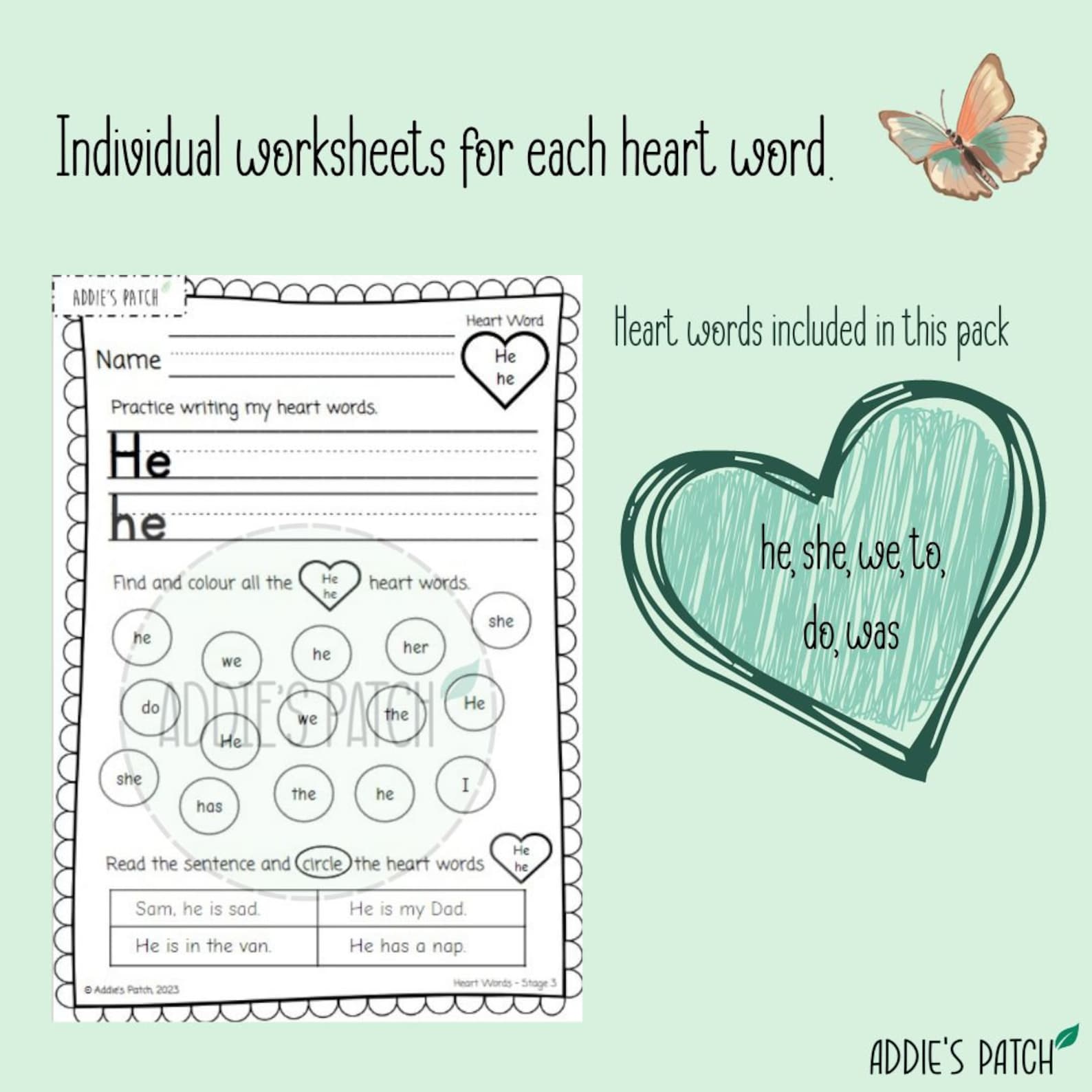 Heart Words Stage 3 Worksheet Practice Structured Literacy - Etsy