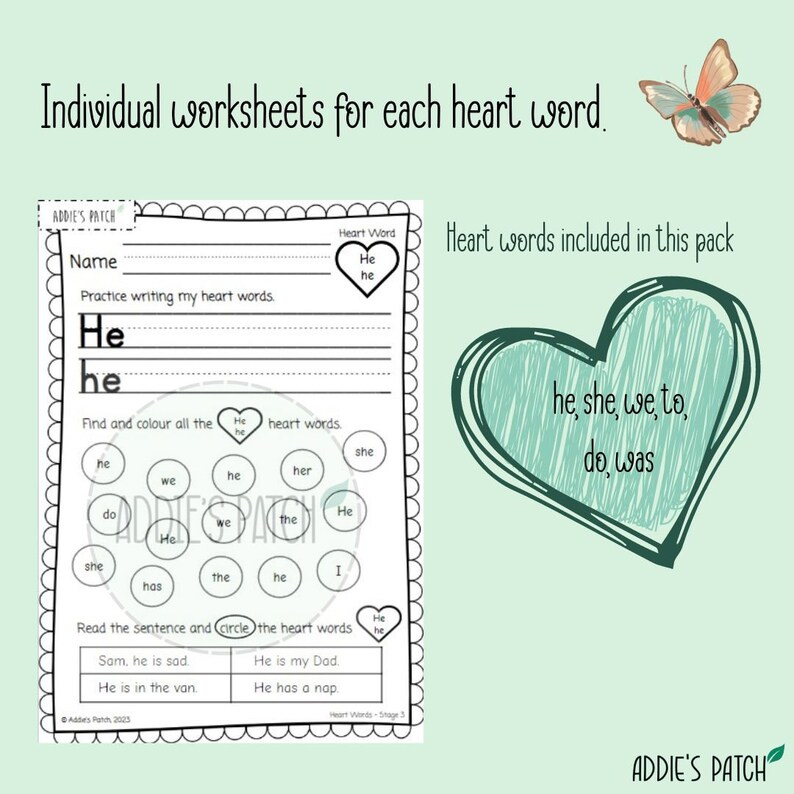 Heart Words Stage 3 Worksheet Practice Structured Literacy - Etsy