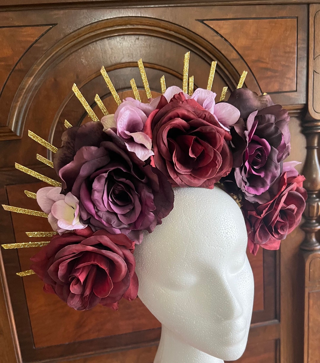 Rose Zip Tie Crown Dia De Los Muertos Day of the Dead Halloween New ...