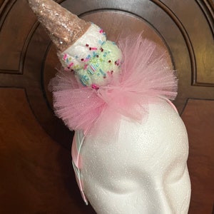 Ice Cream Headband Fascinator Candy Land Birthday Halloween Ice Cream ...