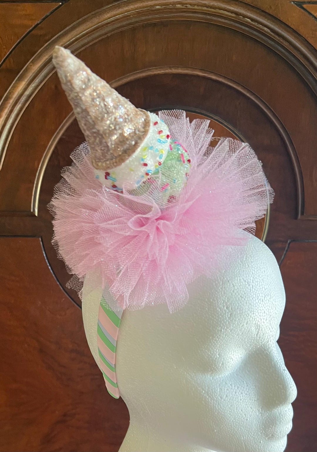 Ice Cream Cone Headband Fascinator: Candy Land Party Photo Prop - Etsy