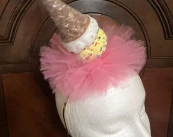 Ice Cream Headband Fascinator - Candy Land - Birthday - Halloween - Ice ...