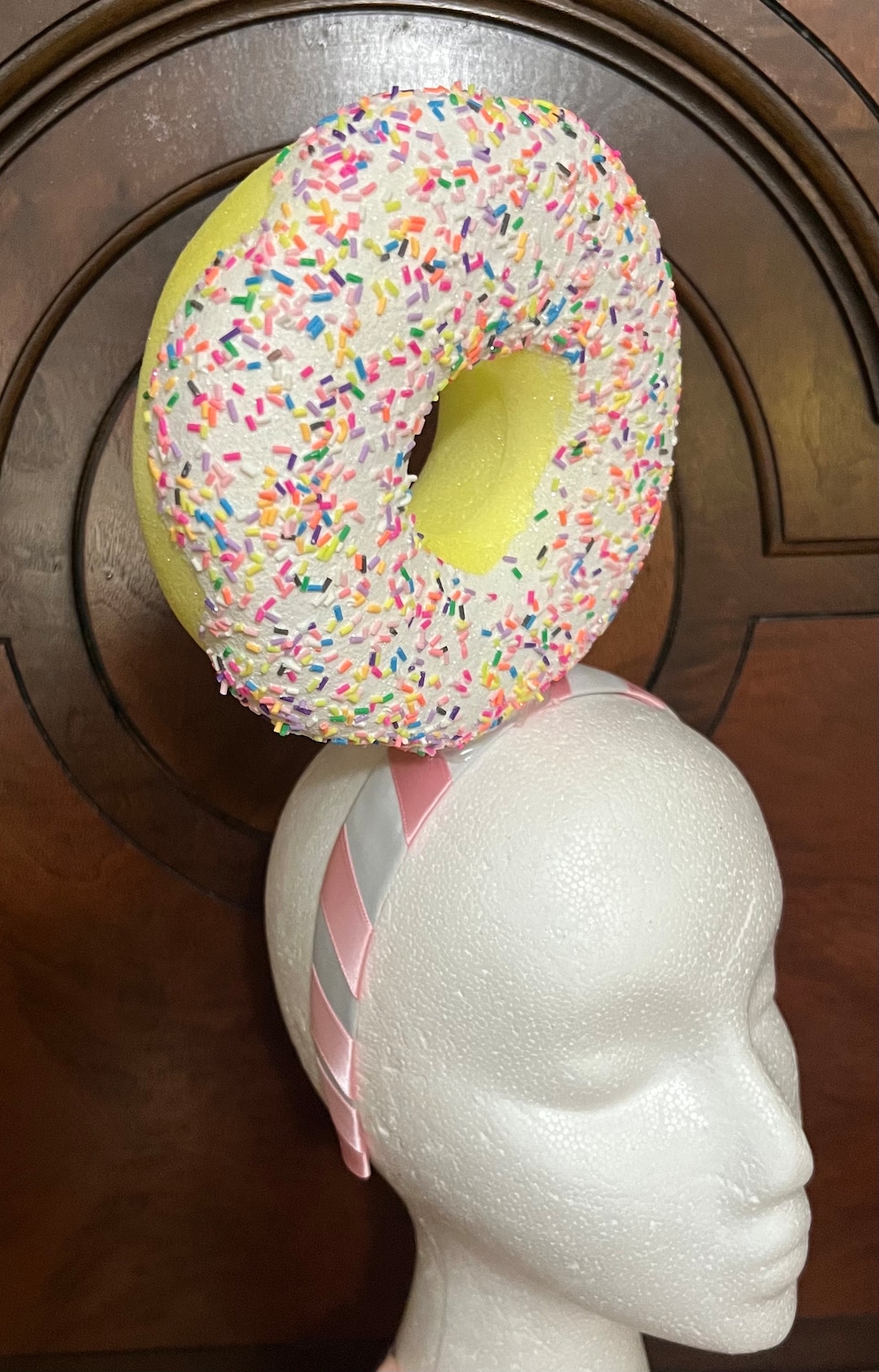Giant Sprinkle Donut Fascinator Headband Donut Theme Birthday Headband ...