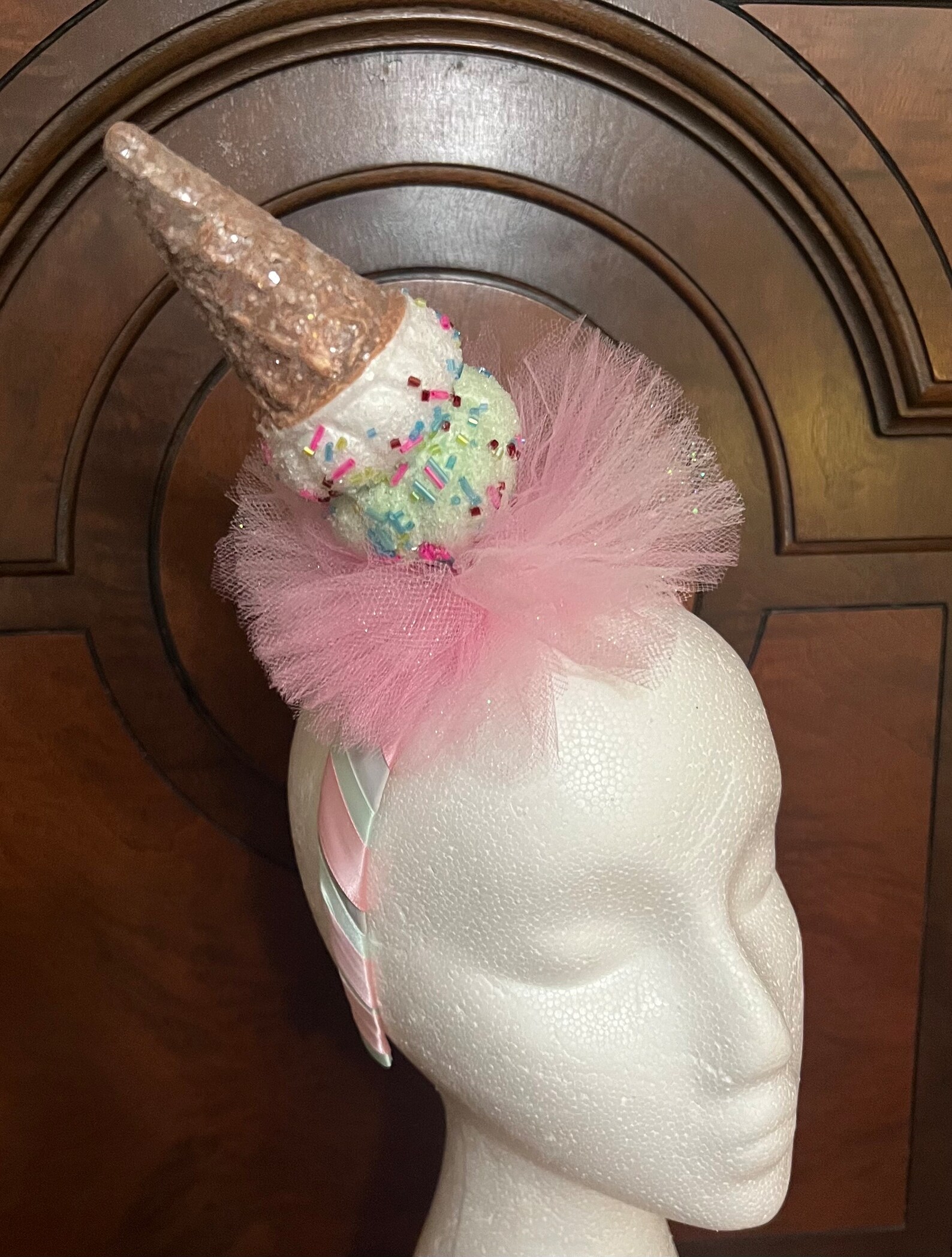 Ice Cream Headband Fascinator Candy Land Birthday Halloween Ice Cream ...