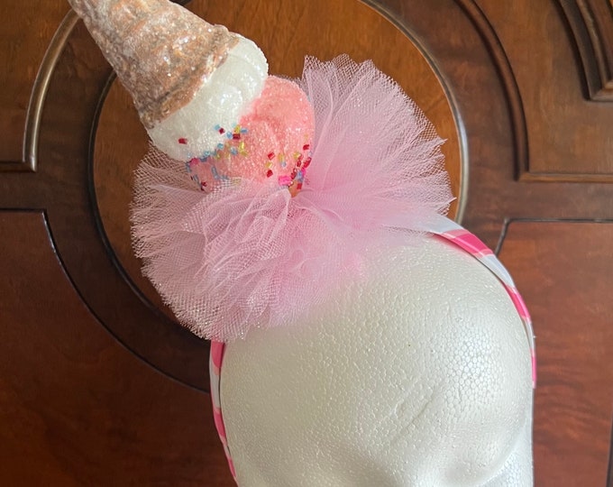 Ice Cream Headband Fascinator - Candy Land - Birthday - Halloween - Ice ...