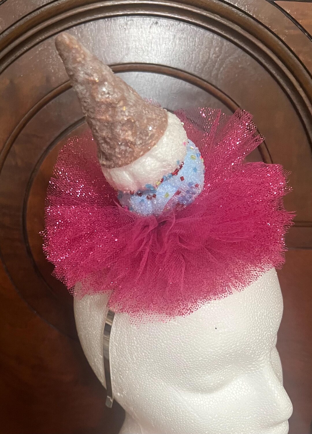 Ice Cream Cone Headband Fascinator: Candy Land Party Photo Prop - Etsy