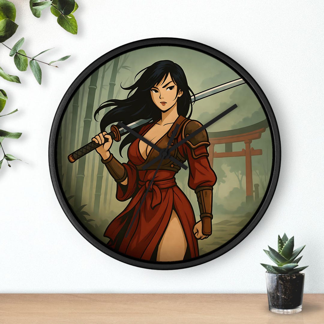 Anime Warrior Wall Clock: Silent Ninja Home Decor - Etsy
